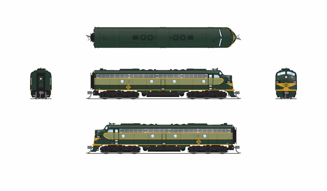 BLI 8837 EMD E8A, Erie 821, Two-Tone Green, Paragon4 Sound/DC/DCC, N ...